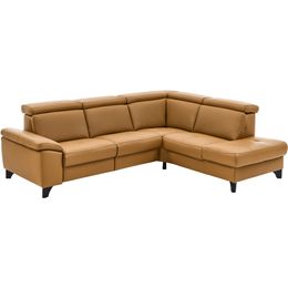 Ecksofa DIE PLANBAR "PN-EM23166 L-Form", gelb (kurkuma), B:261cm H:80cm T:235cm, Sofas, Ecksofa, optional mit Kopfteilverstellung und Stauraum