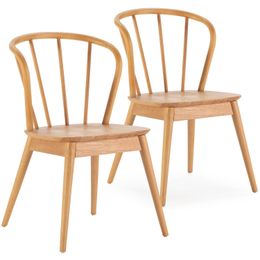 STUHL 2er-Set Brisa Eiche Farbe, Massivholz