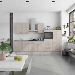Nobilia K&uuml;chenblock Riva Low m. Ger&auml;ten Grau