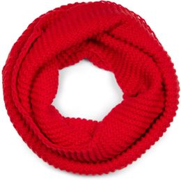 Loop styleBREAKER "Strick Loop Wellenmuster", Damen, rot, Obermaterial: 100% Polyacryl PAN., Modisch, Modet&uuml;cher Loop