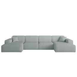 Fun M&ouml;bel WOHNLANDSCHAFT U-form Celes Premium Stoff Scala