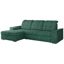 ECKSOFA MADRITO L - Gr&uuml;n Struktur - Links