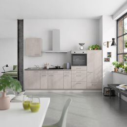 Nobilia K&uuml;chenblock Riva Low m. Ger&auml;ten Grau