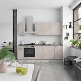 Nobilia K&uuml;chenblock Riva Low m. Ger&auml;ten Grau