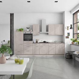 Nobilia K&uuml;chenblock Riva Low m. Ger&auml;ten Grau