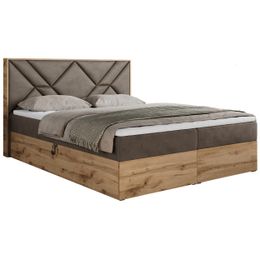 BOXBETT GUNAR - 120/200 Braun Velvet - H3