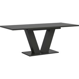 Esstisch Home Affaire "Motus, ausziehbar 150 -190 cm, inklusive 40 cm Einlegeplatte", grau (grau, grau, grau, grau), B:150cm H:76cm T:90cm, Tische, Esstisch, V-Gestell mit Bodenplatte, Tisch, K&uuml;chentisch, Esszimmer, K&uuml;che