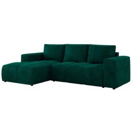 ECKSOFA MONIVA Dunkelgr&uuml;n Velvet - Links