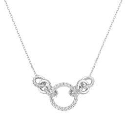 Collier "mit Zirkonia, Silber 925", silber, Giorgio Martello MILANO, Halsketten, Damen, 45cm, Silber 925 (Sterlingsilber), Collier