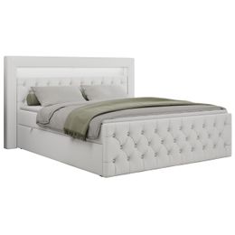 BOXBETT GOLD-9 LED 160/200 Wei&szlig; Kunstleder - H4