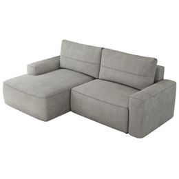ECKSOFA BELLUNO L Hellgrau Strukture - Links