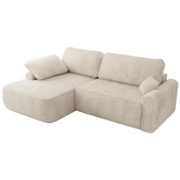 ECKSCHLAFSOFA CUBO L Creme Cord - links