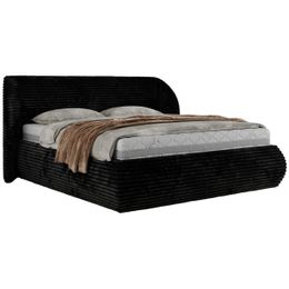POLSTERBETT CAELA CLASSIC 140/200 - Schwarz Cord - ohne Matratze