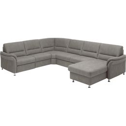 Wohnlandschaft DIE PLANBAR "ZE-EM16033 U-Form, Breite 330 cm", mammut alu, B:330cm T:262cm, 100% Polyester, Sofas, Wohnlandschaft, wahlweise mit Kopfst&uuml;tzen und Bettfunktion