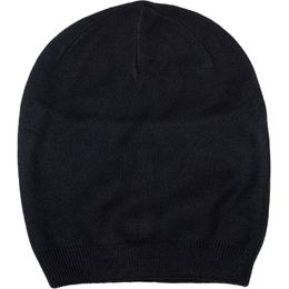 Strickm&uuml;tze styleBREAKER "Feinstrick Beanie M&uuml;tze Uni Doppellagig", Damen, schwarz, Obermaterial: 80% Polyacryl PAN. 20% Wolle WO., Modisch, M&uuml;tzen Strickm&uuml;tze
