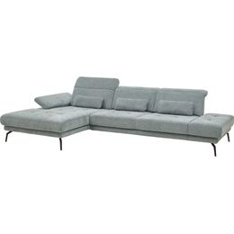 Ecksofa DIE PLANBAR "MP-IN20126 L-Form mit Federkern-Polsterung", blau (ocean), B:328cm H:82cm T:190cm, 100% Polyester, Sofas, Ecksofa, mit Kopfteilverstellung, optional Sitztiefen- & Armteilverstellung