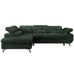 ECKSOFA PABLO L Gr&uuml;n Cord - Links Seite