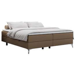 BOXBETT LESS 120/200 Braun Kunstleder - H3