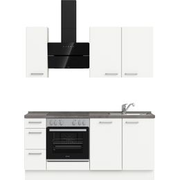 K&uuml;che Nobilia "Touch II", NEU: individuell anpassbar mit gratis Profi-Beratung", wei&szlig; (k&uuml;che: wei&szlig;, korpus: alpinwei&szlig;, arbeitsplatte: beton schiefergrau nachbildung), B:180,3cm H:216,6cm T:60cm, Komplettk&uuml;chen-Sets, vormontiert, Breite 180 cm, Ausrichtung w&auml;hlbar, wahlw. mit E-Ger&auml;ten