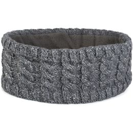 Stirnband styleBREAKER "Strick Stirnband Zopfmuster Pailletten", Damen, grau, Obermaterial: 100% Viskose CV., Modisch, M&uuml;tzen Stirnband