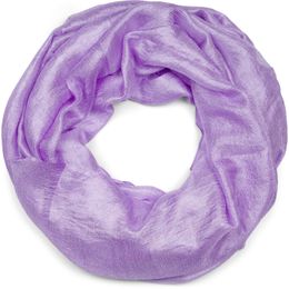 Loop styleBREAKER "Seidiger Einfarbiger Loop", Damen, lila (flieder), Obermaterial: 100% Viskose CV., Modisch, Modet&uuml;cher Loop