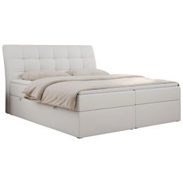 BOXBETT DIEGOS 140/200 Wei&szlig; Kunstleder - H3
