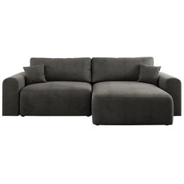ECKSOFA NELSON Dunkelgrau Velvet