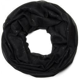 Loop styleBREAKER "Loop mit Glitzer unifarben", Damen, schwarz, Obermaterial: 100% Viskose CV., Modisch, Modet&uuml;cher Loop
