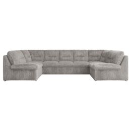 WOHNLANDSCHAFT COMODO U Hellgrau Cord