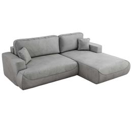 ECKSOFA OVO L Hellgrau Velvet - Rechts Seite
