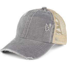 styleBREAKER "Ponytail Baseball Cap Used Look mit Mesh Einsatz" 1 Stk.