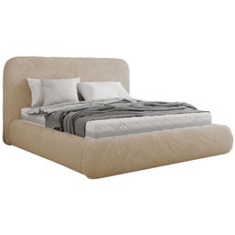 POLSTERBETT BENEA CLASSIC 200/200 - Creme Pl&uuml;sch - Schaum-Matratze