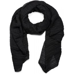 Schal styleBREAKER "Gekreppter Unifarbener Schal", Damen, schwarz, Obermaterial: 50% Viskose CV. 50% Baumwolle CO., Modisch, Modet&uuml;cher Schal