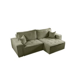 Fun M&ouml;bel ECKSOFA Schlafsofa Flosi In Raven