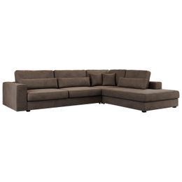ECKSOFA Savona Braun Velvet - rechts