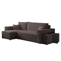 Fun M&ouml;bel ECKSOFA Adara Inkl. Hocker