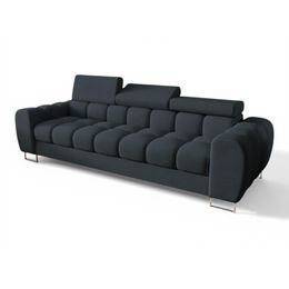 Fun M&ouml;bel SOFA 3-sitzer Bastien In Stoff Moly