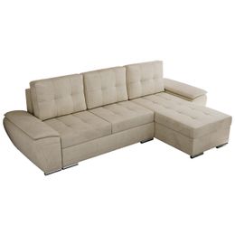 ECKSOFA UMBRIA L Beige Velvet