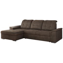 ECKSOFA MADRITO L - Braun Velorus - Links