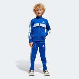Trainingsanzug adidas Sportswear "LK 3S TIB TS", Jungen, Gr. 128, blau (royal blau, wei&szlig;, glow blau), Obermaterial: 100% Polyester, Sportanz&uuml;ge Trainingsanzug