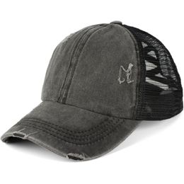 styleBREAKER "Ponytail Baseball Cap Used Look mit Mesh Einsatz" 1 Stk.