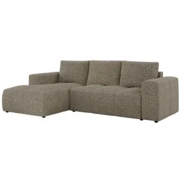 ECKSOFA MONIVA Dunkelbeige Strukture - Links