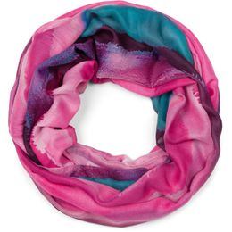 Loop styleBREAKER "Bunter Loop Aquarell Farbverlauf Streifen", Damen, lila (himbeer, petrol), Obermaterial: 100% Viskose CV., Modisch, Modet&uuml;cher Loop