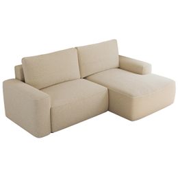 ECKSOFA BELLUNO L Beige Boucle - Rechts