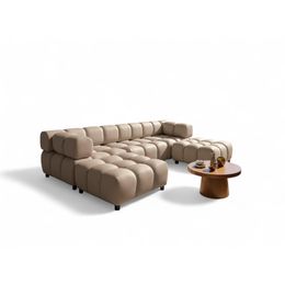 Fun M&ouml;bel SOFA 3-sitzer Und 2-polsterhocker Flow