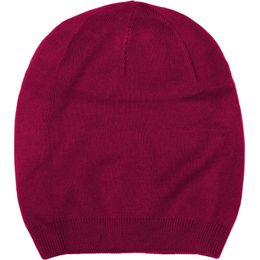 Strickm&uuml;tze styleBREAKER "Feinstrick Beanie M&uuml;tze Uni Doppellagig", Damen, rot (bordeaux, rot), Obermaterial: 80% Polyacryl PAN. 20% Wolle WO., Modisch, M&uuml;tzen Strickm&uuml;tze