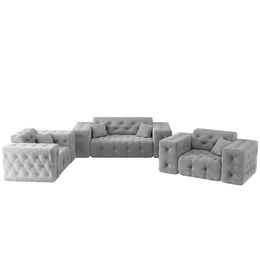 Fun M&ouml;bel SOFASET Chantal In Moly