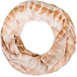 Loop styleBREAKER "Loop Schal Batik Streifen", Damen, braun (braun, beige), Obermaterial: 50% Viskose CV. 50% Polyester PES., Modisch, Modet&uuml;cher Loop