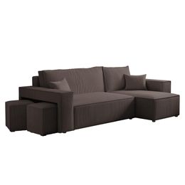Fun M&ouml;bel ECKSOFA Adara Inkl. Hocker