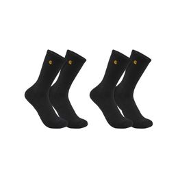 Arbeitssocken Carhartt "2er Crew", Gr. XL, schwarz, Obermaterial: 71% Polyester PES. 29% Elasthan EL., Socken
